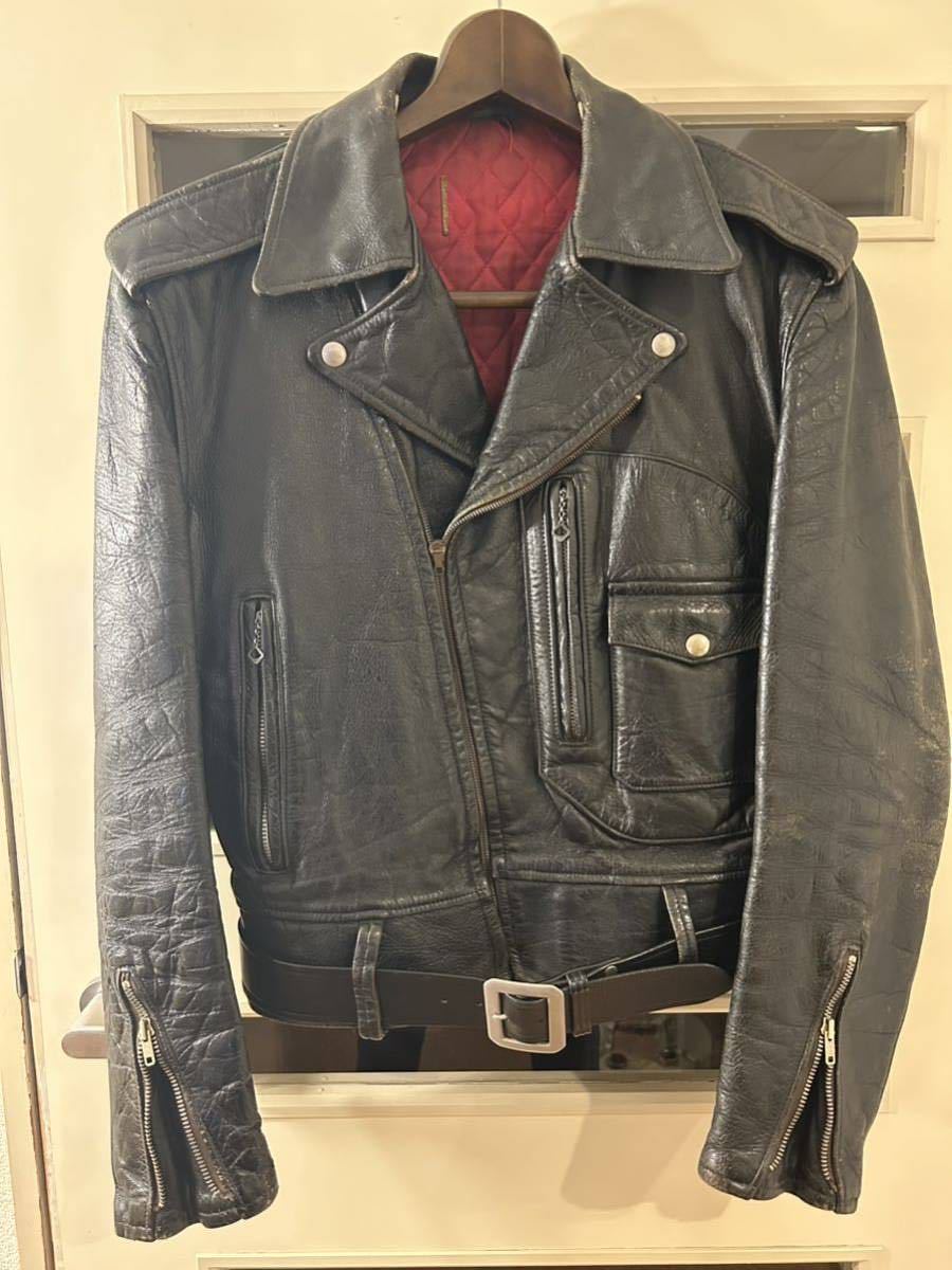 1950年代製 Dポケットライダースジャケット - ヘラクレス クラウンジップ HERCULES CROWNジッパー(ライダースジャケット ...