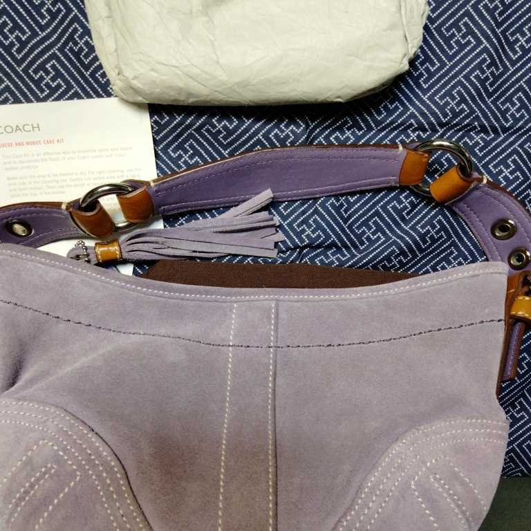 COACH コーチ ハンドバッグ ワンショルダー スエード タッセルチャーム パープル 紫 C05S-8A14(その他)｜売買されたオークション情報、yahooの商品情報をアーカイブ公開 ...