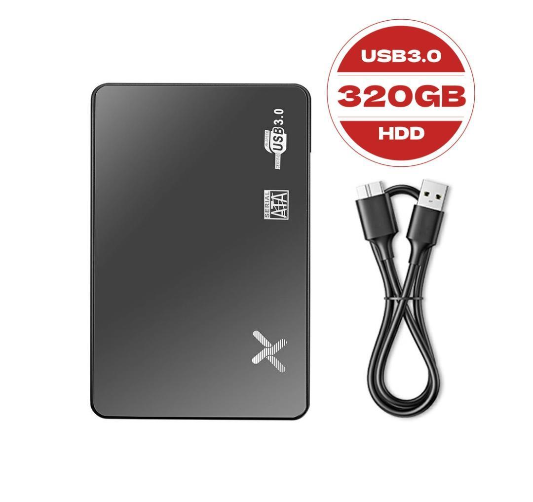良品 HDD320GB 外付けハードディスク 2.5インチ SATA USB3.0 確認 ポータブル ストレージ USB ケーブル ノート ...