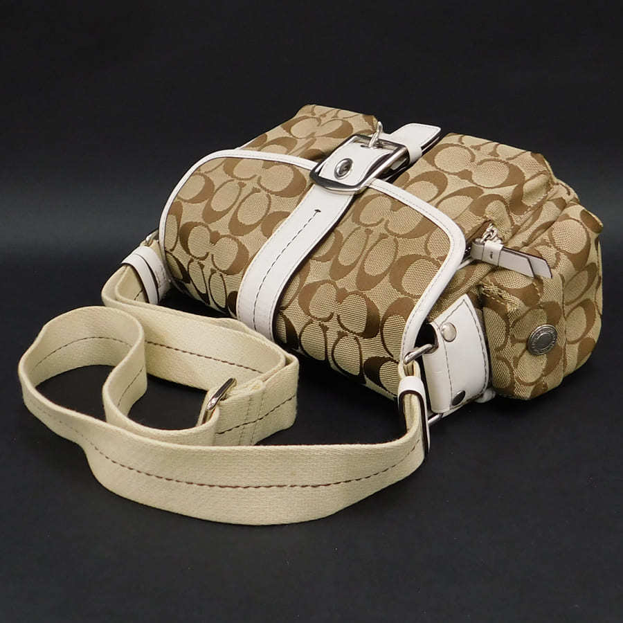 1円 極 コーチ ショルダーバッグ 6835 ブラウン系 キャンバス シグネチャー COACH E.Bme.An-26(その他)｜売買されたオークション情報、yahooの商品情報をアーカイブ ...
