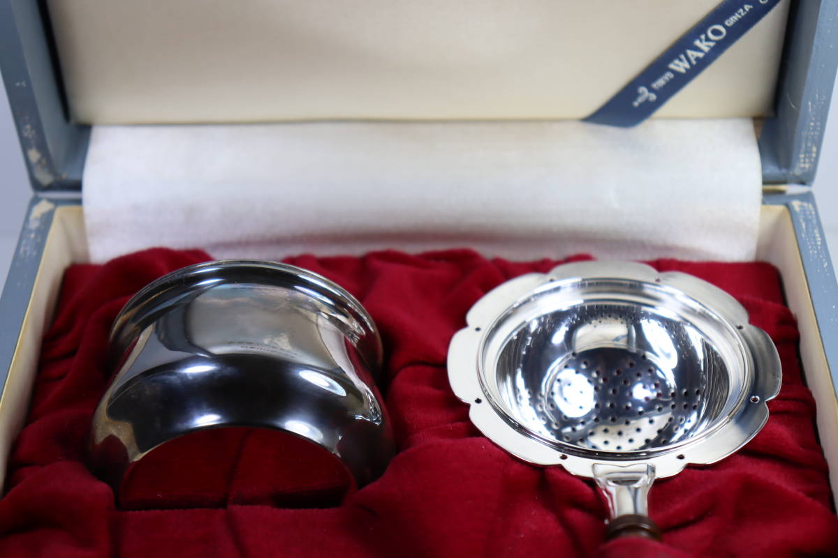 WAKO 銀無垢ティーストレーナーセット SILVER 970刻印 とてもお洒落 上品なお品物 共箱 おてがる配送60サイズ(銀製)｜売買されたオークション情報、yahooの商品情報を ...