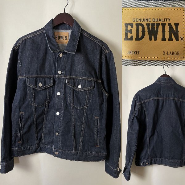 国内正規品 ベトナム製 濃紺 EDWIN エドウィン ET1087 コットン100％ インディゴ デニムジャケット ブルゾン Gジャン XL(ジャケット、上着)｜売買されたオークション情報 ...