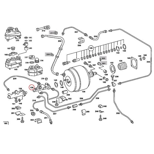 Metelli製 ベンツ R107 ブレーキマスターシリンダー0044302501 0034307801 ...