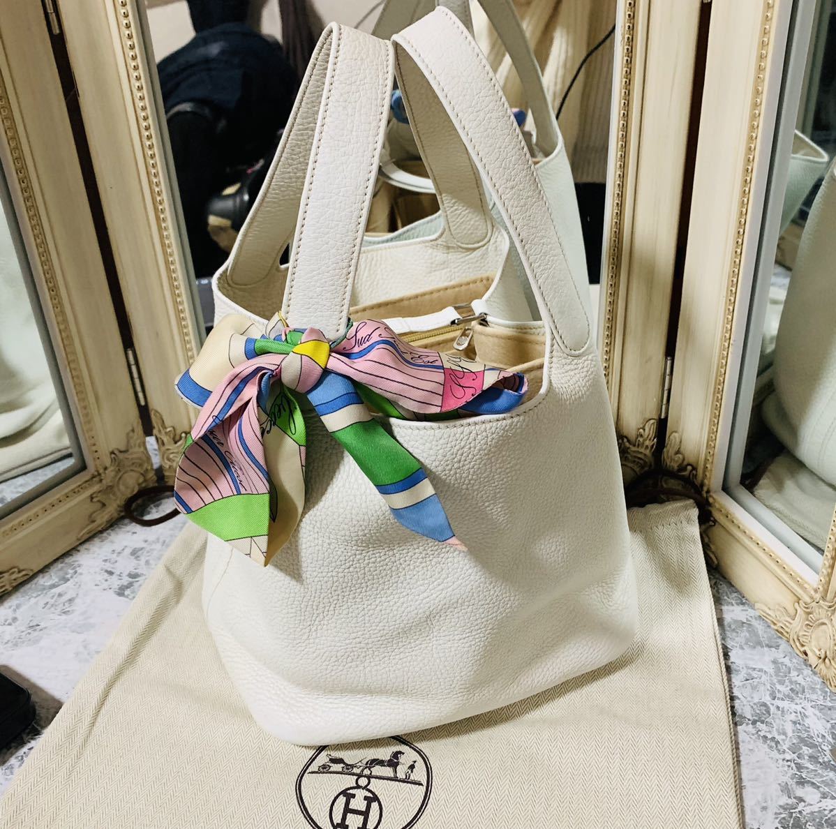 正規品 エルメス ピコタン 刻印 ハンドバッグ 白 ツイリー バックインバック セット 白 ホワイト HERMES MM picotin(その他)｜売買されたオークション情報、yahooの商品 ...