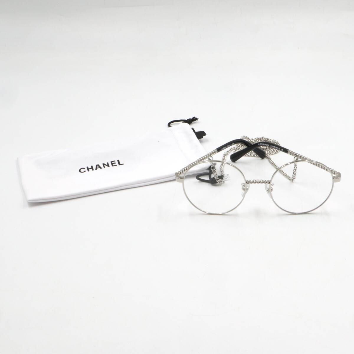 CHANEL シャネル 2186 c.C124/S6 5219 135 ココマーク チェーン メガネ めがね 眼鏡 レディース シルバー系 ...