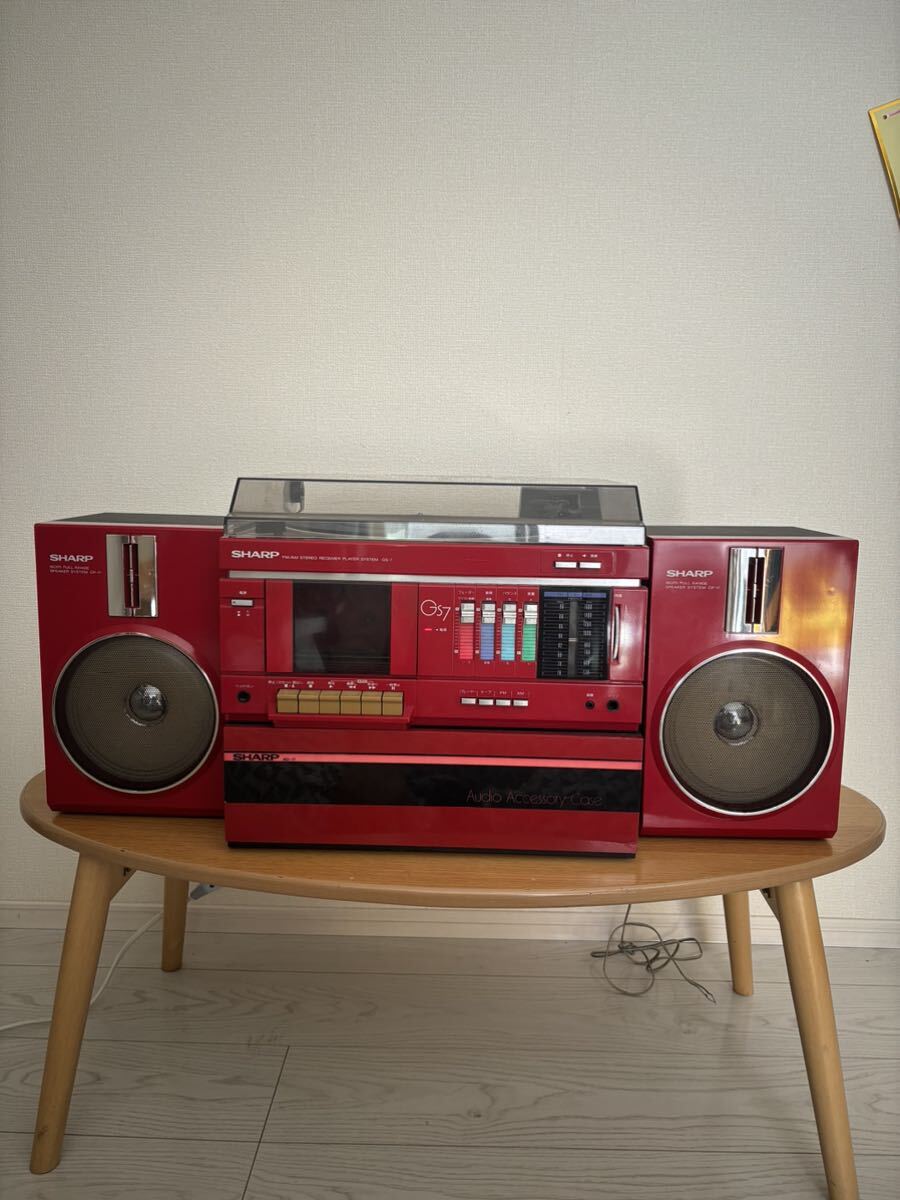 SHARP シャープ GS-7 FM AM レコードプレーヤー オーディオ機器 ターンテーブル スピーカー(本体)｜売買されたオークション情報、yahooの商品情報をアーカイブ公開 ...
