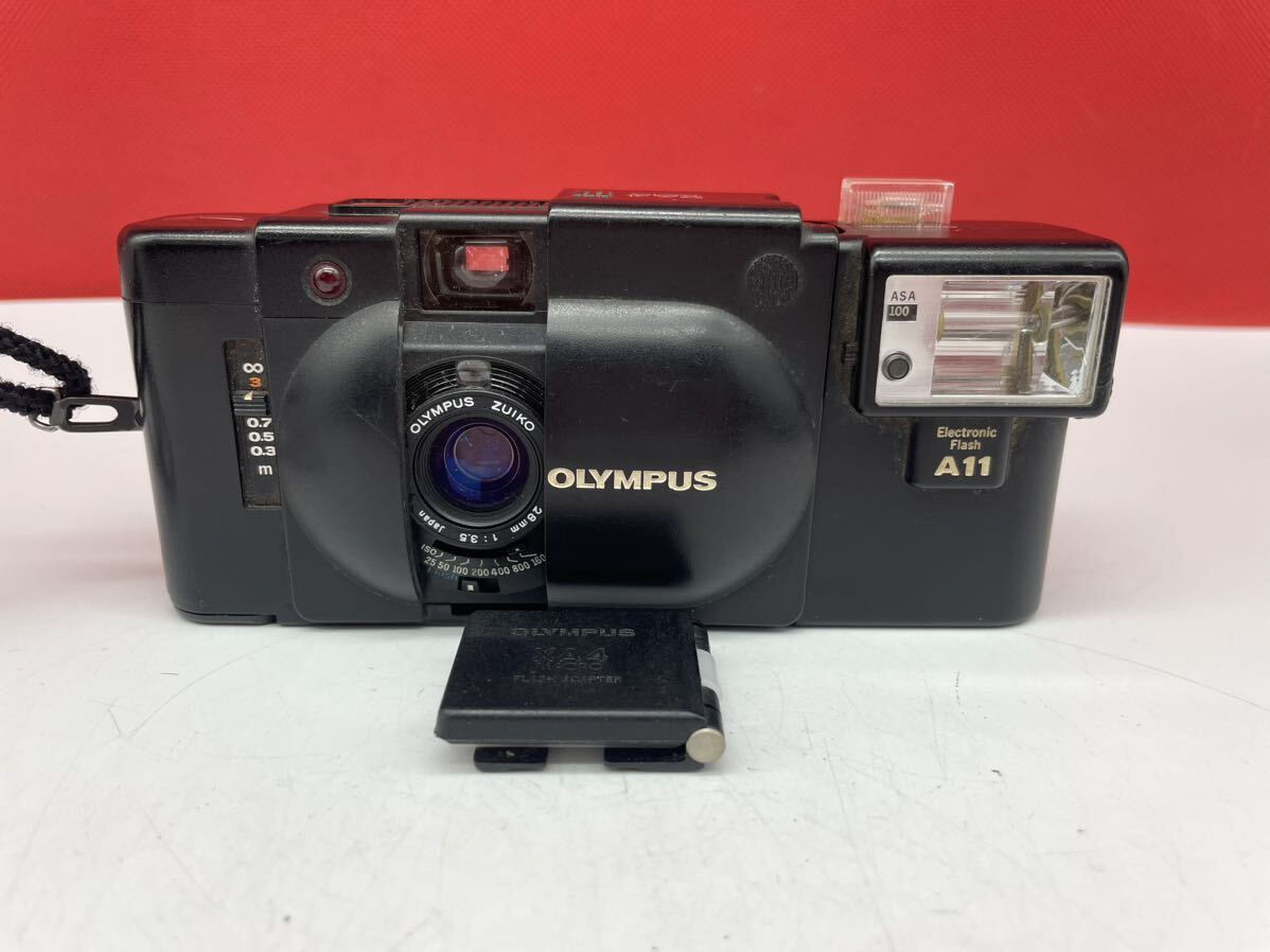 OLYMPUS XA4 MACRO Electronic Flash A11 コンパクトフィルムカメラ 28mm 1:3.5 通電× ジャンク ...