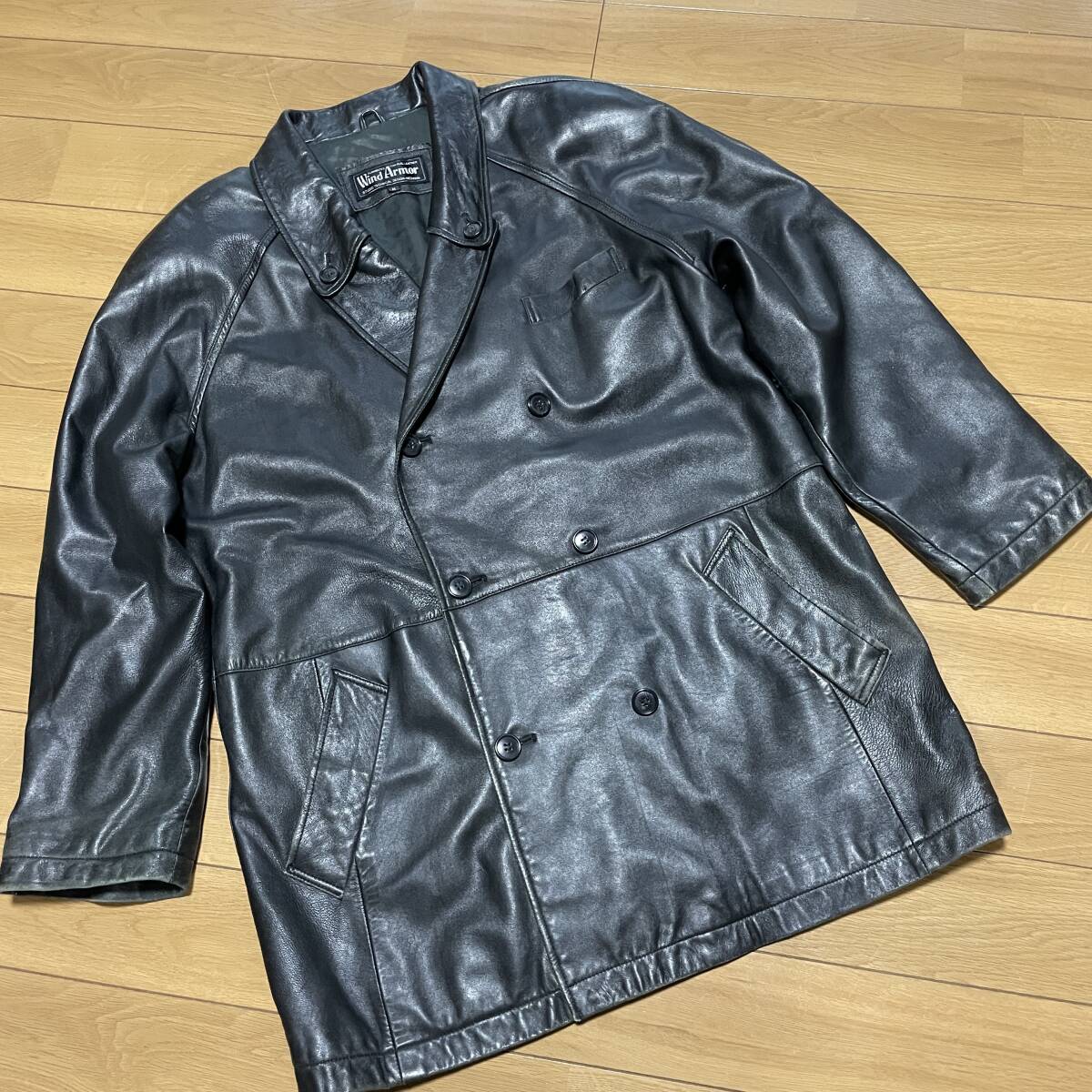 W-4 Wind Armor/ウインドアーマー サイズ M 黒 本革 リアルレザー コート(Mサイズ)｜売買されたオークション情報、yahooの商品情報をアーカイブ公開 - オークファン ...