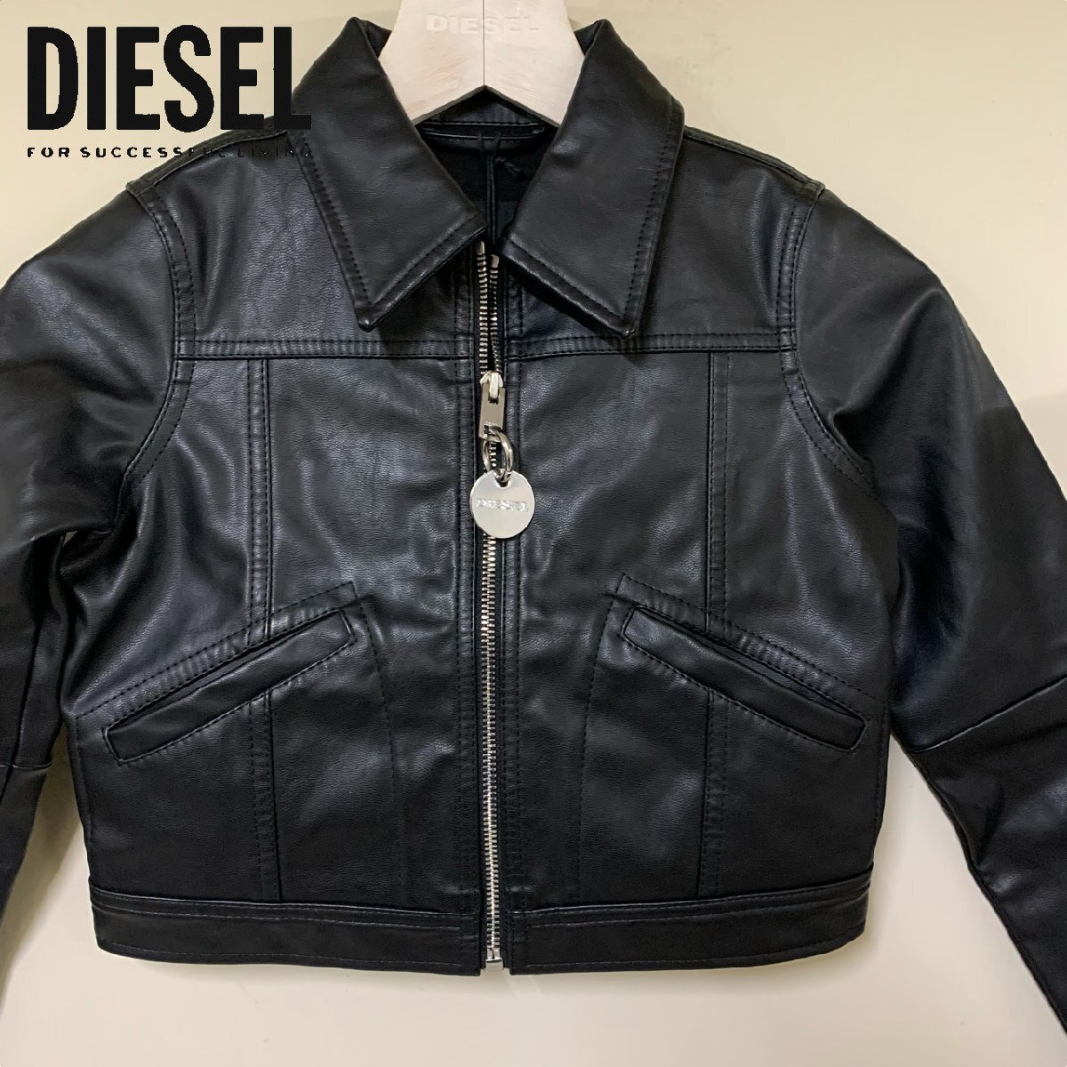正規品/ / /8Yサイズ 訳ありサンプル品 タグ付き/定価40 700円 DIESEL ディーゼル キッズ フェイクレザー ジャケット ...