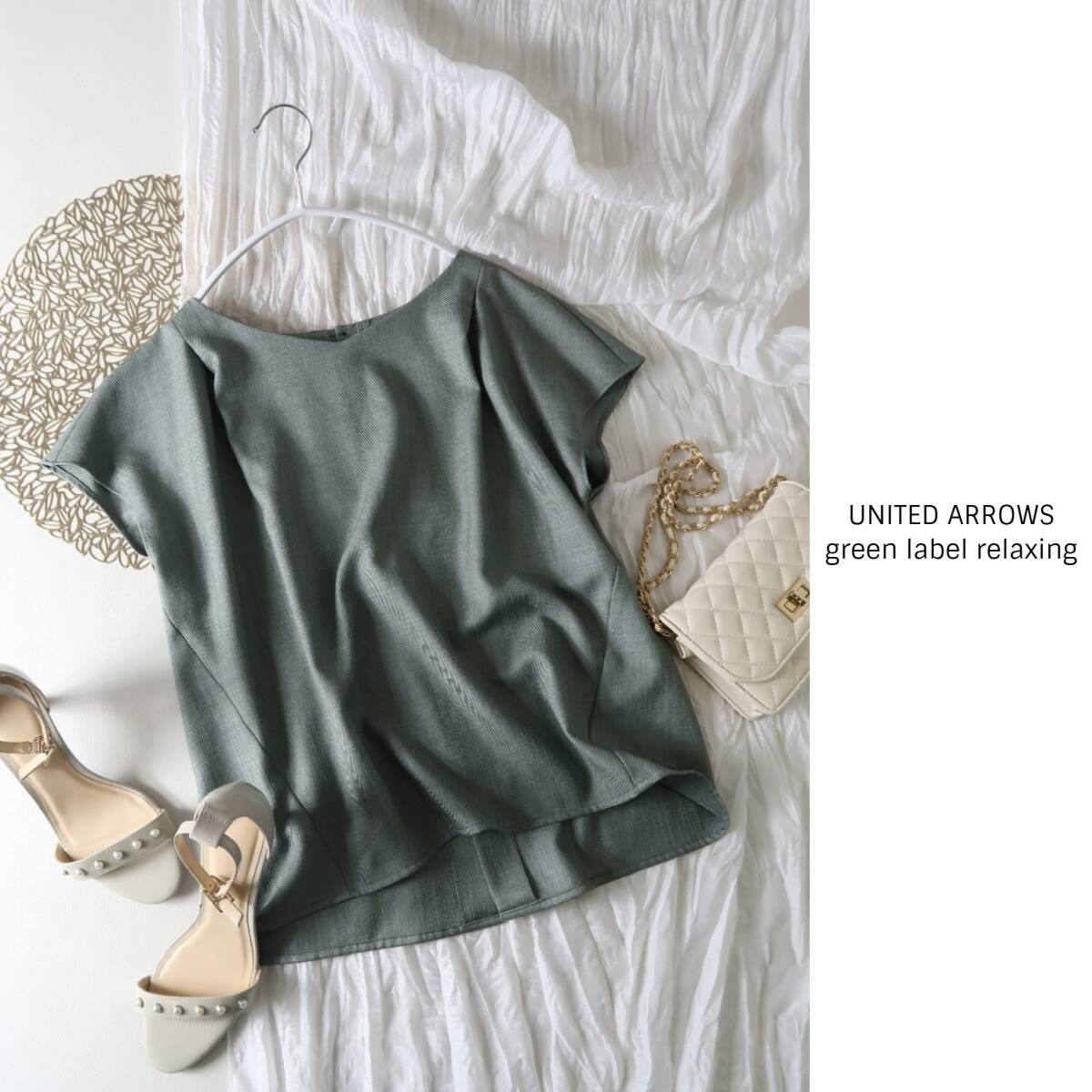 超 ユナイテッドアローズ/green label relaxing 洗える カレンダー バックアキ フレンチスリーブ ブラウス A-O 2073(トップス)｜売買されたオークション情報 ...