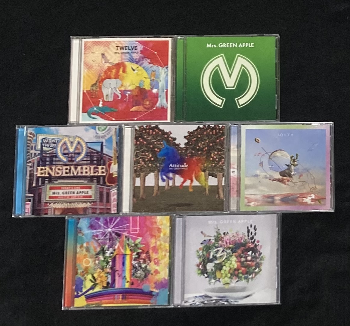 Mrs.GREEN APPLE 通常盤 アルバム 7枚 MGA TWELVE Mrs.GREEN APPLE ENSEMBLE Attitude UNITY ANTHENA 5 ベスト ミセス ...