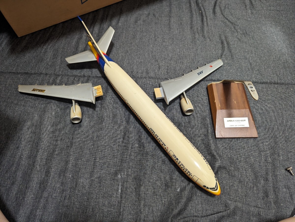 JAS AIRBUS A300-600R 1/100 スケール SCALE PACIFIC MINIATURES 日本エアシステム JAPAN AIR SYSTEM JA8375 模型 飛行機 ...