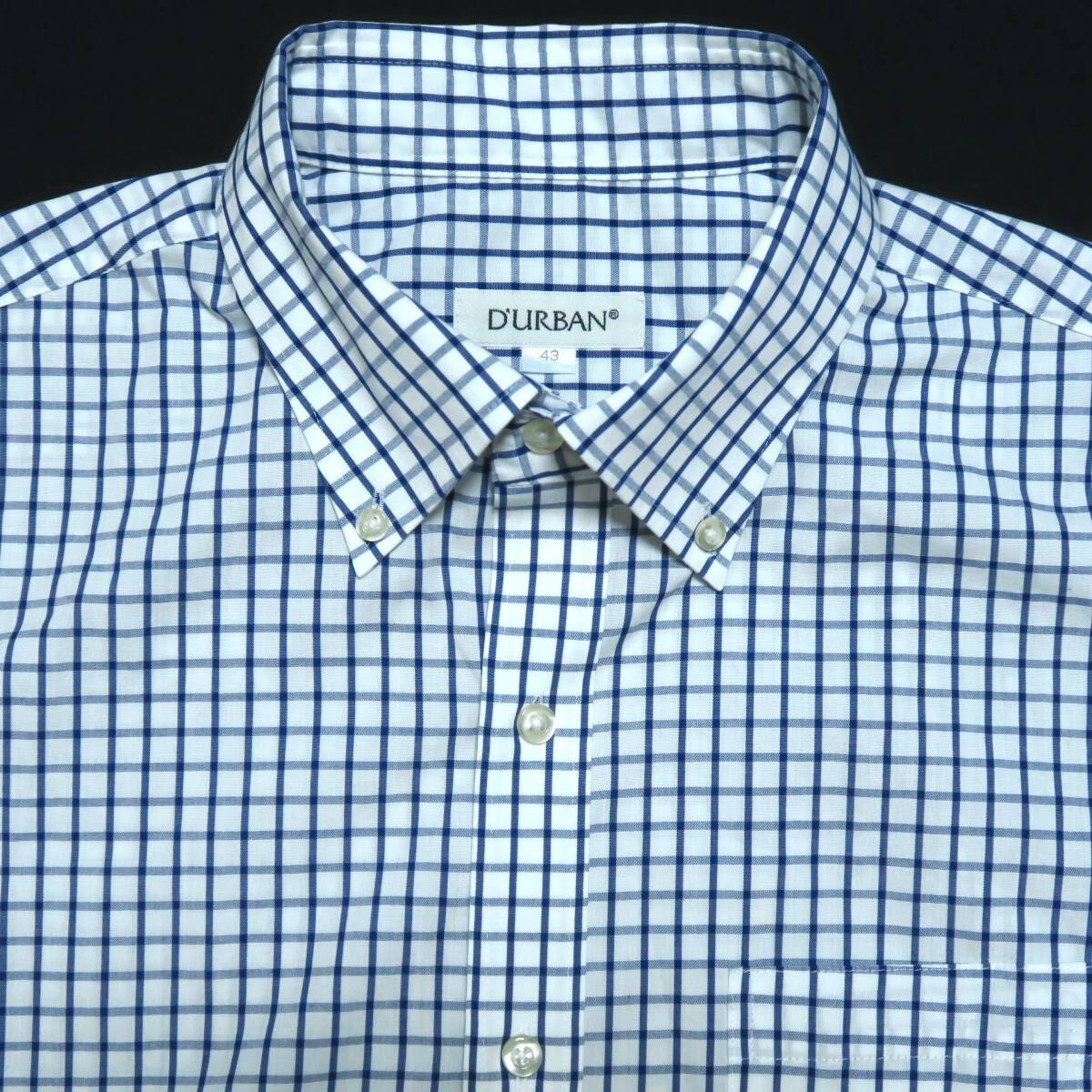 E001 衣料 D’URBAN ダーバン 白色系+紺色系 格子柄 ボタンダウン 半袖ドレスシャツ 襟43 LL 形状安定(XLサイズ以上)｜売買されたオークション情報、yahooの商品情報を ...