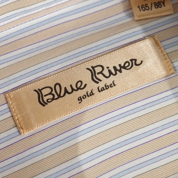 1円 BLUE RIVER ブルーリバー フレックス社 メンズ 形態安定 半袖 レギュラーカラーシャツ 38 ストライプ 綿100% ベージュ 8553(Sサイズ)｜売買されたオークション情報 ...