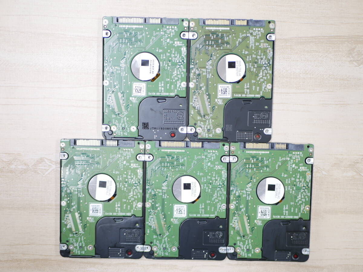HDD 5台セット Western Digital WD5000LPCX HDD 500GB SATA 5400RPM 16MB 7mm 2. ...