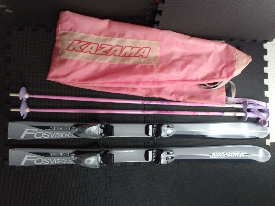 カザマ スキー板セット KAZUMA 120 FOSVISION SL45 FULL DIRGONAL ジュニア レディース ストック B ...