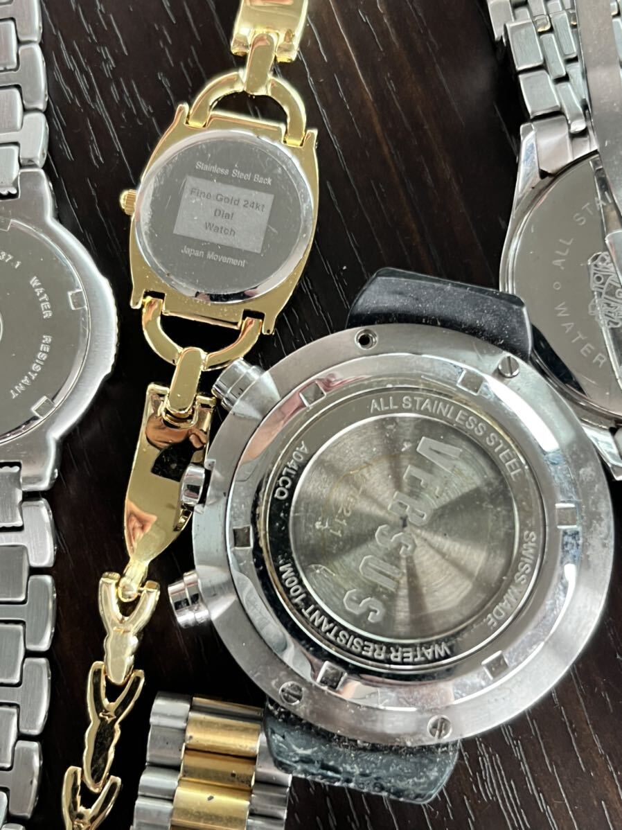 海外ブランド腕時計まとめセット VERSUS VERTIGE ALAIN DELON Izax Valentino ウォルサム Waltham GRANDEUR fine gold 24kt ...