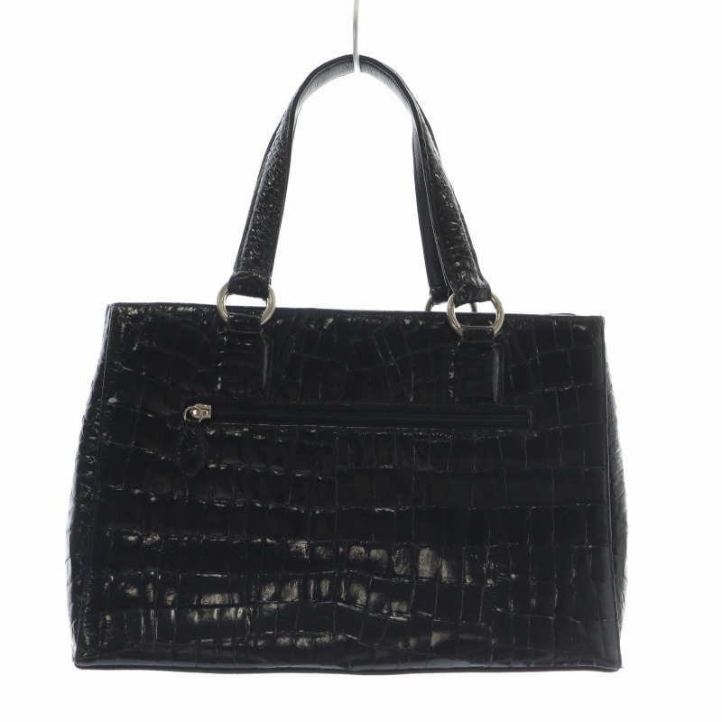 ロダニア RODANIA ハンドバッグ シャイニークロコ レザー オープントップ 黒 ブラック /XZ GY18 レディース(クロコダイル)｜売買されたオークション情報、yahooの商品情報を ...