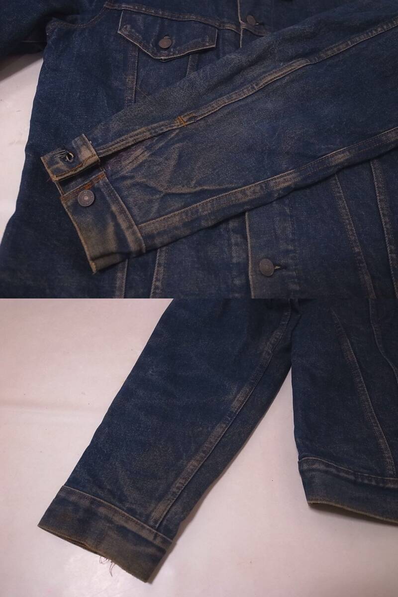 ロング丈 70s LEVIS 71205 リーバイス デニムジャケット 40L/ビンテージ40s50s 3rd 557 558 559 BIGE 1st 2nd 506XX 507XX ...