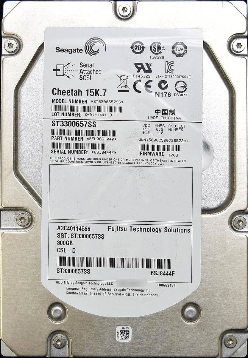 国内発送/ Seagate Cheetah 15K.7 ST3300657SS SAS 3.5インチ HDD 容量 300GB 初期化済 品 ...
