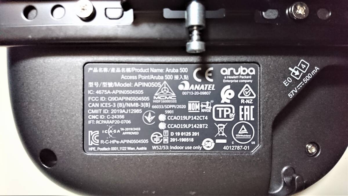 aruba Wi-Fi6 802.11ax 対応アクセスポイント AP-505-JP APIN0505 設定通信確認済(無線LAN)｜売買され ...