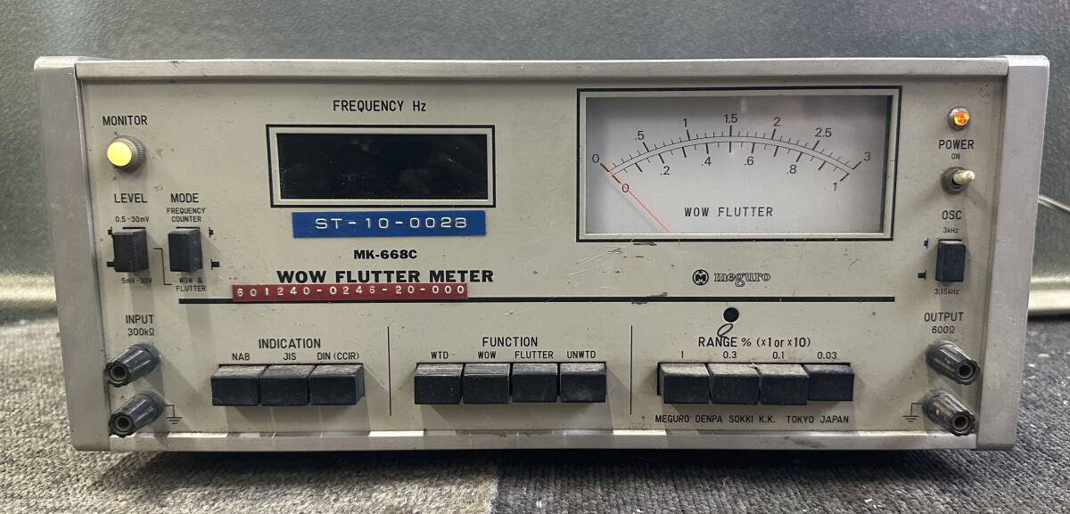 MEGURO MK-668C WOW FLUTTER METER ワウフラッターメーター 通電確認済(電気計測器)｜売買されたオークション情報、yahooの商品情報をアーカイブ公開 ...