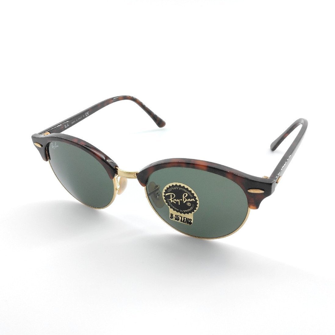 6807 Ray-Ban/レイバン サングラス ラウンド クラブマスター RB4246 メンズ レディースレンズ G-15 グリーン 1213 ...