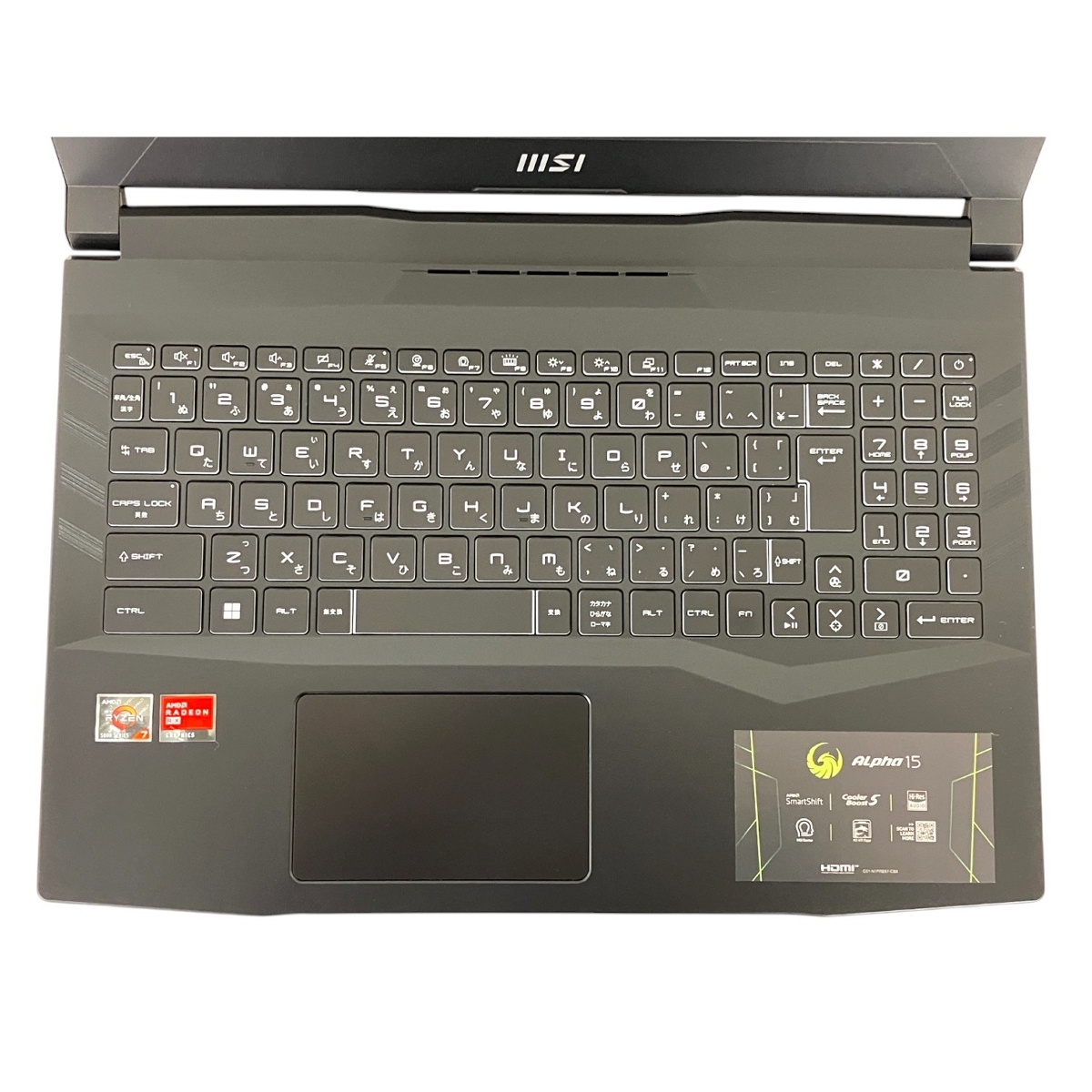 MSI Alpha 15 B5EEK ゲーミング ノート PC Ryzen 7 5800H 8Core 16GB SSD 512GB 15.6 ...