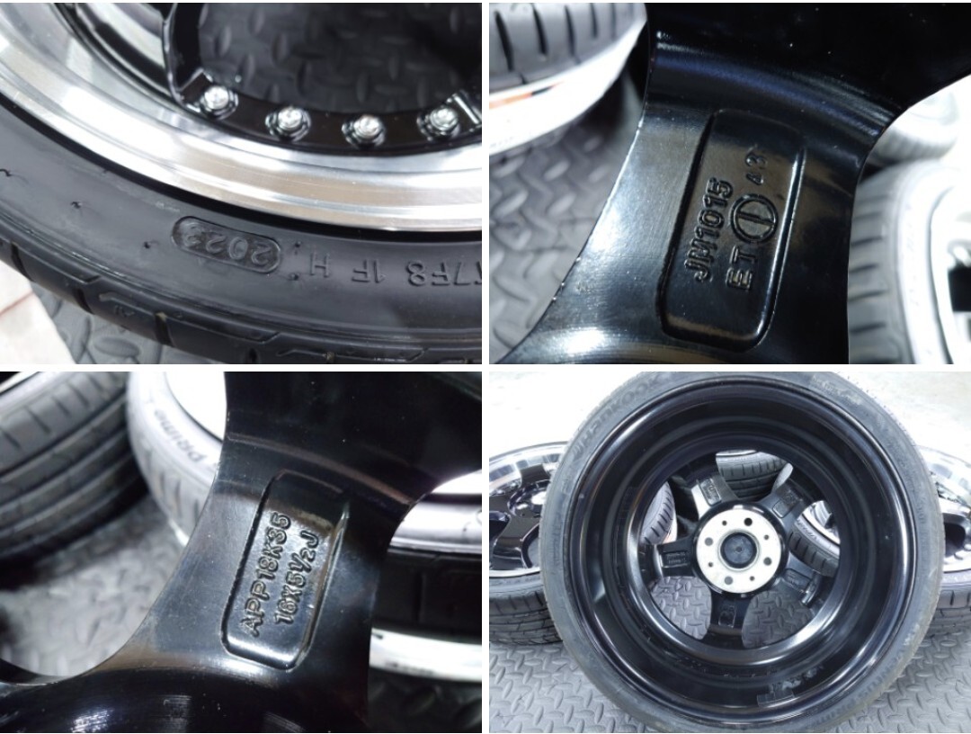 タイヤ ステルスレーシング STEALTH RACING K35 16インチ 5.5J +43 4H-100 165/40R16 2023年製 ...