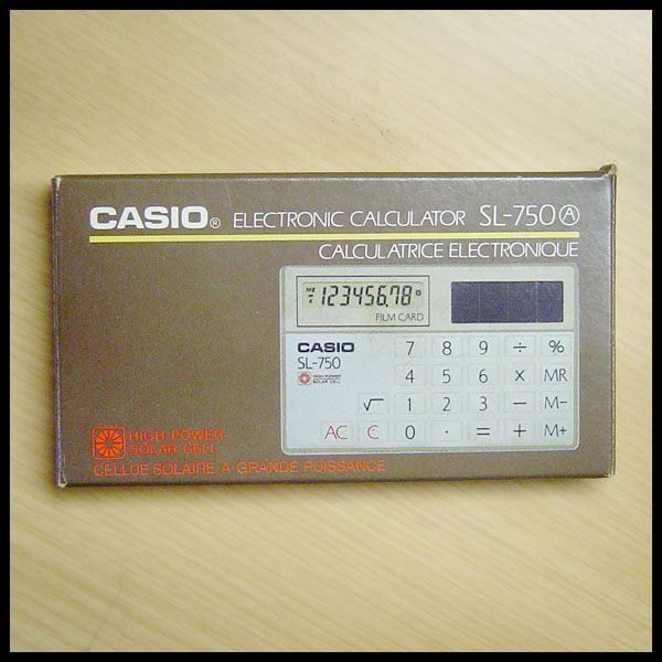 CASIO レトロなカード型ソーラー計算機SL-750(カシオ)｜売買されたオークション情報、yahooの商品情報をアーカイブ公開 ...