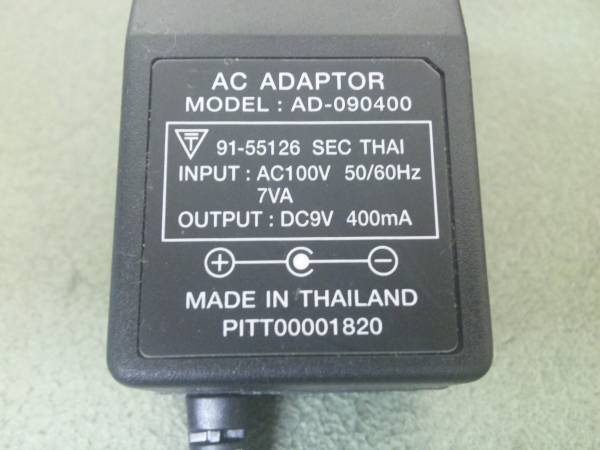 SEC THAI ACアダプター AD-090400 9V 電源/ADAPTOR(変圧器、アダプター)｜売買されたオークション情報、yahoo ...