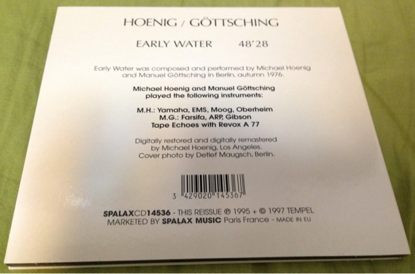 Michael Hoenig Manuel Gottsching Early Water Klaus Schulze(一般)｜売買された ...