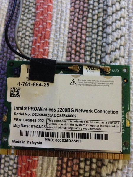 Intel PRO/Wireless 2200BG NEetwork Connection(LANカード)｜売買されたオークション情報、yahooの商品情報をアーカイブ公開 - オークファン ...
