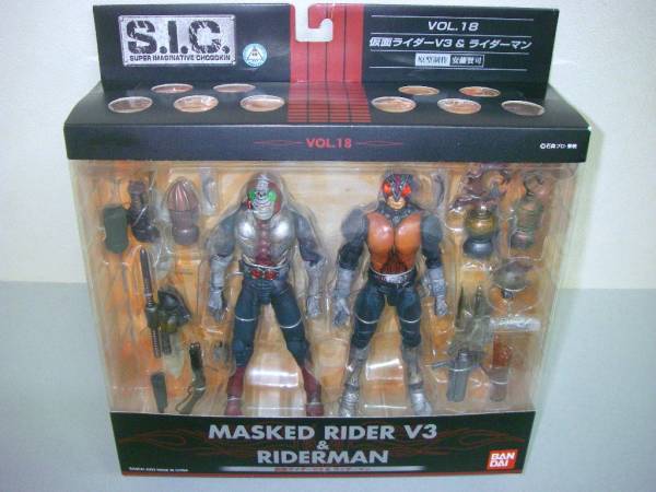S.I.C. VOL.18 仮面ライダーV3＆ライダーマン/風見志郎 SIC(仮面ライダーV3)｜売買されたオークション情報、yahooの商品情報をアーカイブ公開 - オークファン ...