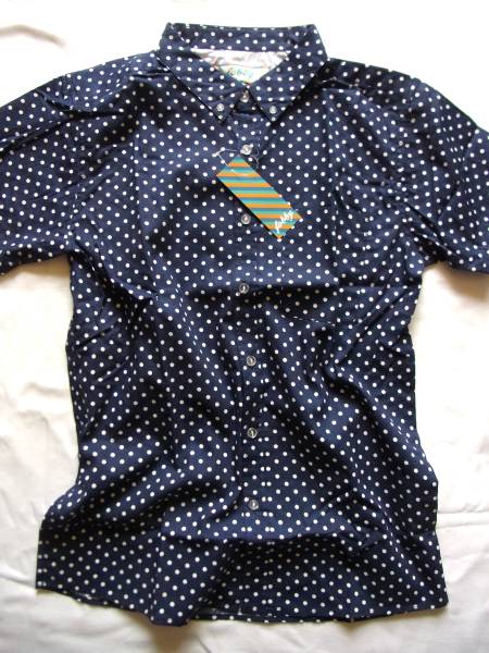 ウームWOmB ドット半袖シャツ fobby フォビー ネイビー/S寸(Sサイズ)｜売買されたオークション情報、yahooの商品情報を ...