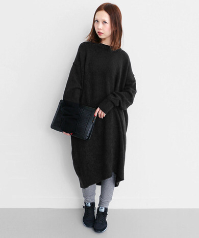 KBF web限定 WIDEロングニットワンピース 黒 完全(ワンピース)｜売買されたオークション情報、yahooの商品情報をアーカイブ公開 - オークファン（aucfan.com）