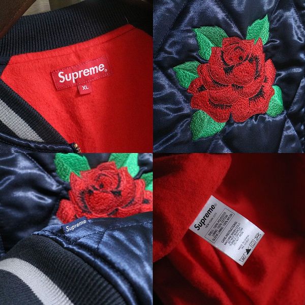 Dill着 13AW Supreme Quilted Satin Bomber Rose スカジャン XL(ジャンパー、ブルゾン)｜売買された ...