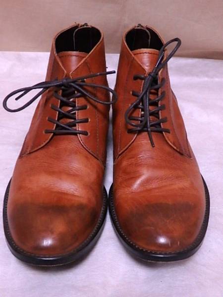 PADRONE×Ringhio上質本革茶レザーバックジップヒールブーツ(28.0cm)｜売買されたオークション情報、yahooの商品情報をアーカイブ公開 - オークファン（aucfan.com）