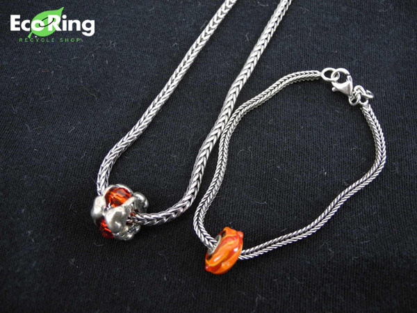 1円 SV×トロールビーズ等 ブレスレット ネックレス 計2点 HT733(シルバー)｜売買されたオークション情報、yahooの商品情報を ...