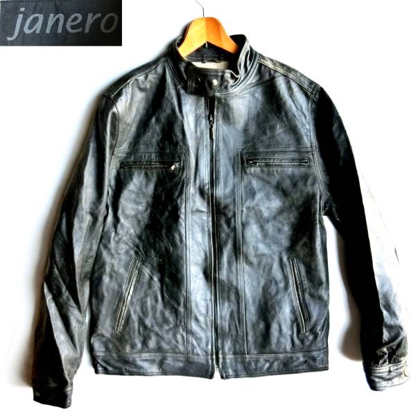 4/janero アメリカ古着 本革シングルレザーライダース 本皮 XL位(XLサイズ以上)｜売買されたオークション情報、yahooの商品情報 ...