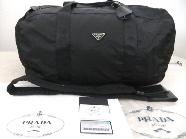 PRADA プラダ ナイロンボストンバッグ B4651 黒 鍵 ショルダーストラップ付き(プラダ一般)｜売買されたオークション情報、yahooの商品情報をアーカイブ公開 - オークファン ...