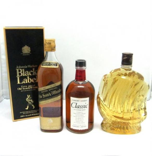 Suntory classic/GLORIA OCEAN シップボトル/Johnnie Walker BLACK LABEL EXTRA ...