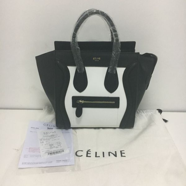 CELINE MicroLuggage ドラムドカーフ 黒 セリーヌ ハンドバッグ(ハンドバッグ)｜売買されたオークション情報、yahooの商品情報をアーカイブ公開 - オークファン ...