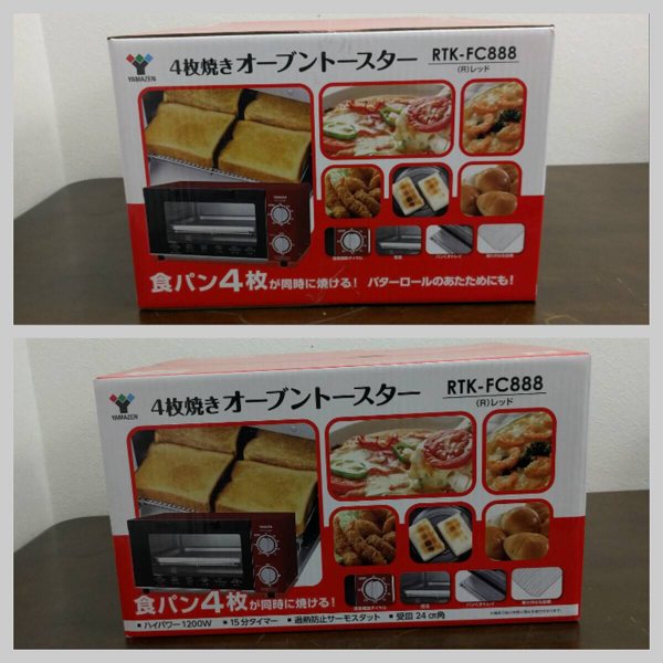 4枚焼きオーブントースター YAMAZEN RTK-FC888 レッド 品 D-233(トースター)｜売買されたオークション情報、yahooの ...