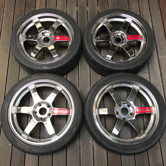 RAYSレイズ TE37 GARCIA 18inch7.5J+40 PCD114-5H SLスッテカー付 鍛造 4本セット シビックタイプR ...