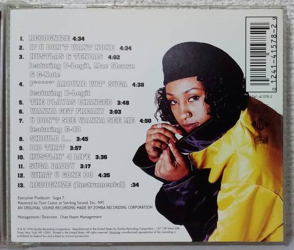 CD SUGA T PAPER CHASIN' 4EVA HUSTLIN' 96 US JIVE THE CLICK E-40 90s RAP ...