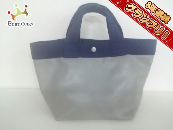 ルートート ROOTOTE バッグ トートバッグ PVC 塩化ビニール ×キャンバス ライトグレー×ネイビー(レディースファッション)｜売買されたオークション情報、yahooの商品情報を ...