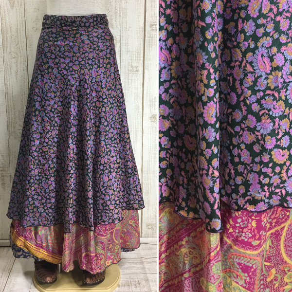 マジック ラップ スカート ヴィンテージ調 アンティーク オールドサリー エスニック 052(その他)｜売買されたオークション情報、yahooの商品情報をアーカイブ公開 - オークファン ...