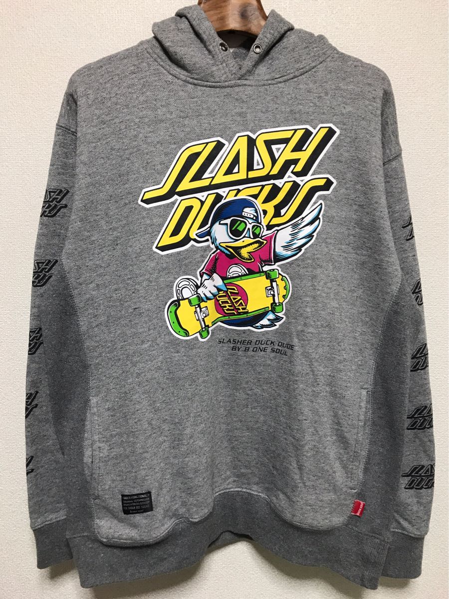 古着 B-ONE-SOUL/SLASHER DUCK DUDE/SLASH DUCKS/ダックデュード/プルオーバーパーカー/フーディー ...
