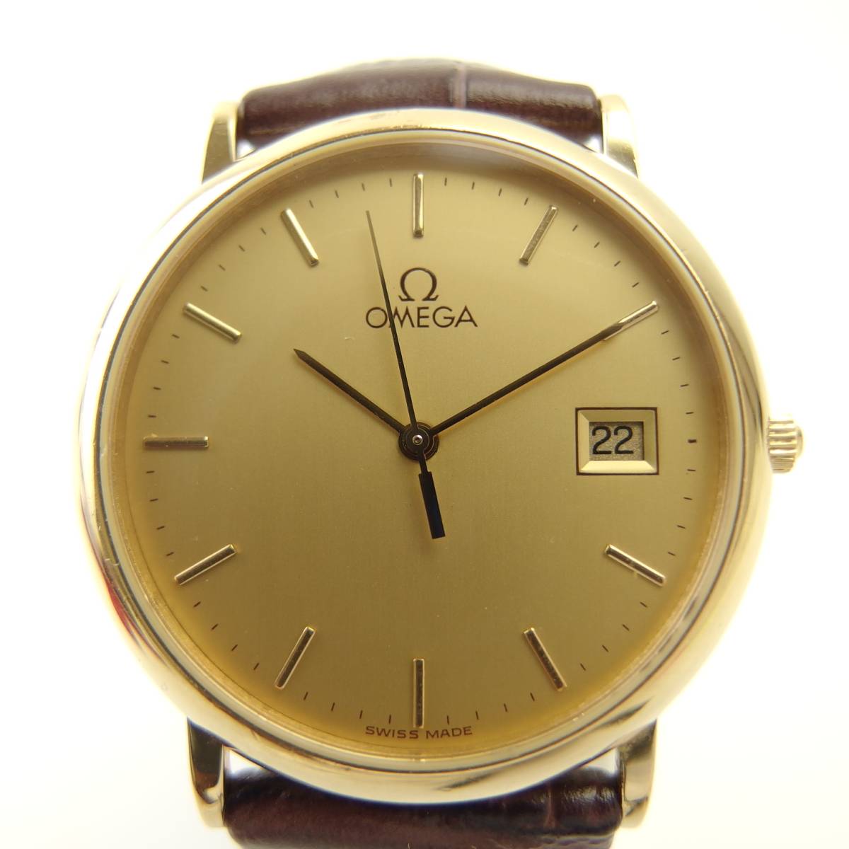 オメガ OMEGA デビル クオーツ腕時計 金色 日付 D816 QZ 丸型(デビル)｜売買されたオークション情報、yahooの商品情報を ...